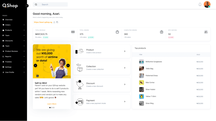 QShop - Create a Free Online Store in minutes